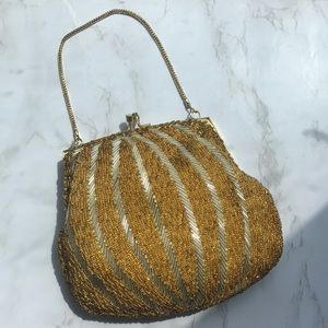 Vintage | Bags | Vintage Gold Beaded Mini Purse | Poshmark
